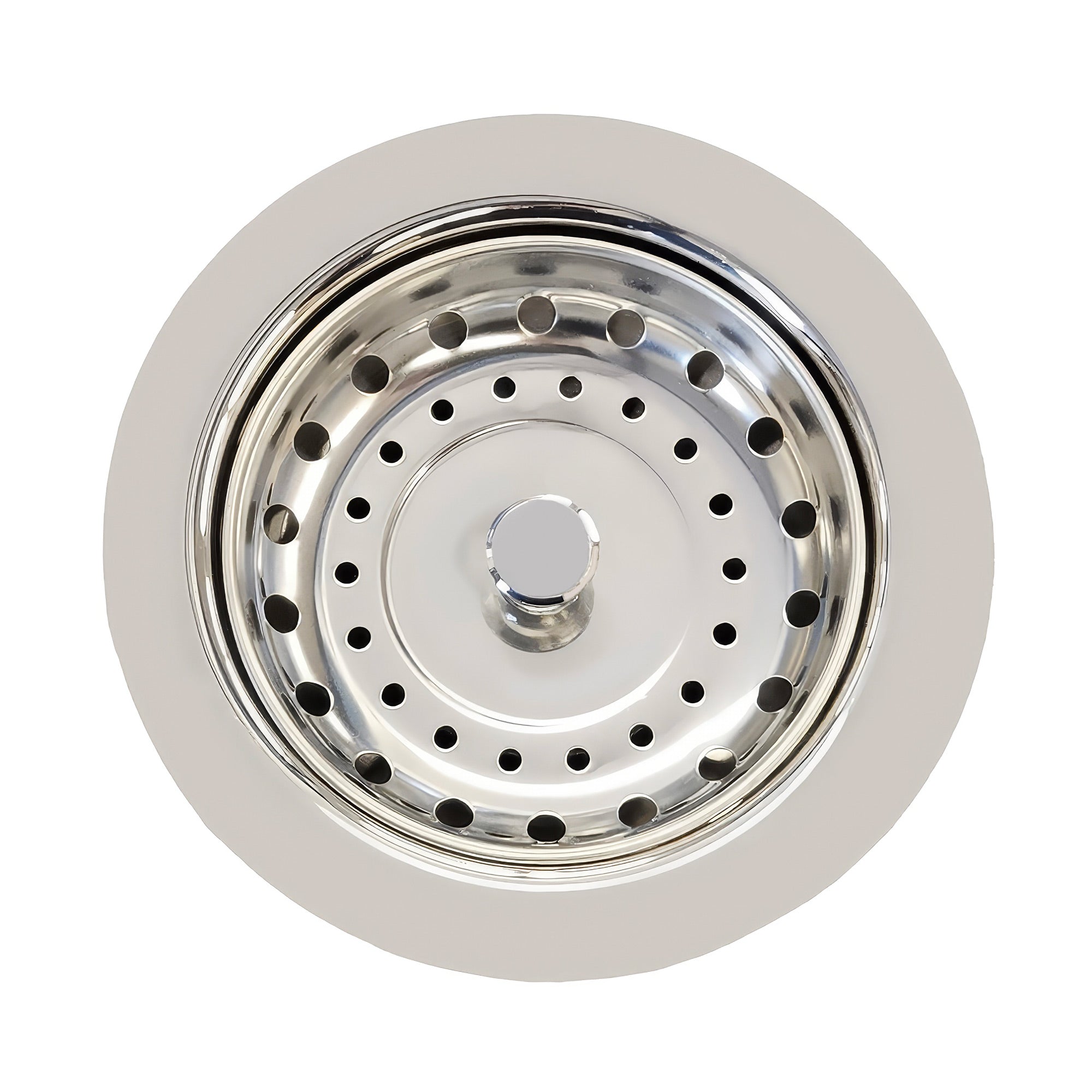 3-1/2" Solid Stainless Steel Basket strainer with polished finish and ...