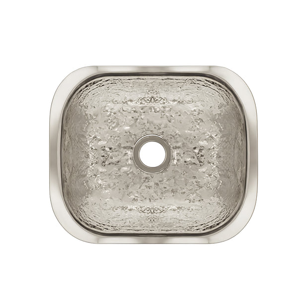 14" Rectangular Undermount Entertainment/Prep Sink with a Hammered Tex ...